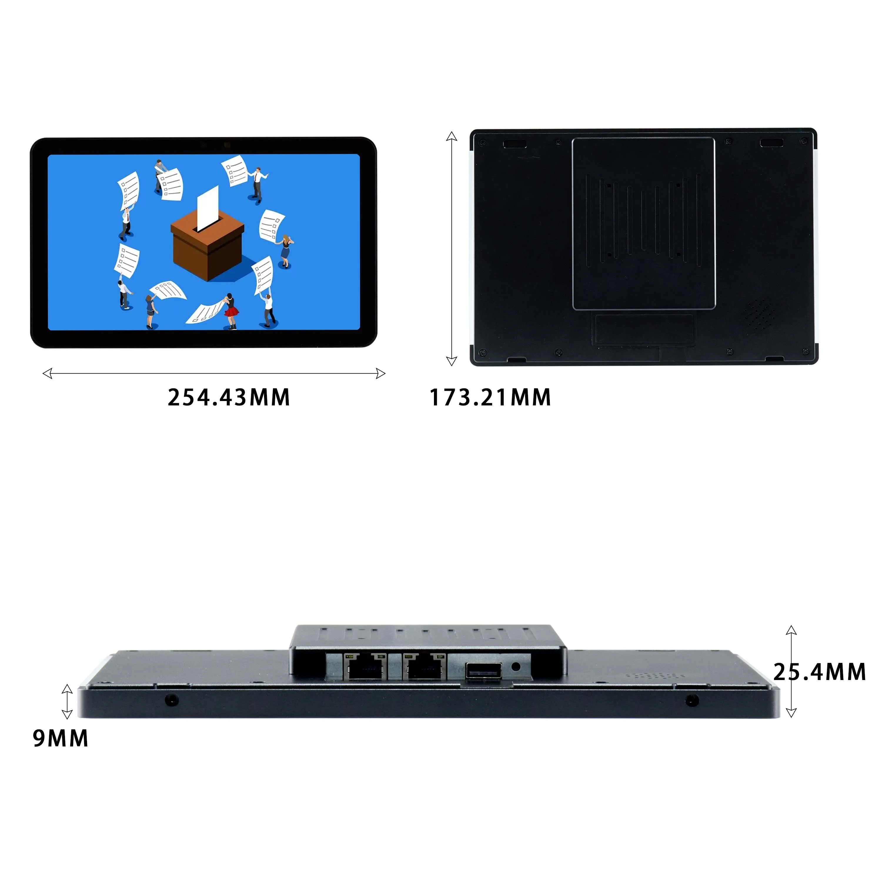 ODM Wall Mount 10.1 Inch Touch Screen POE RK3568 Tablet Computers ...