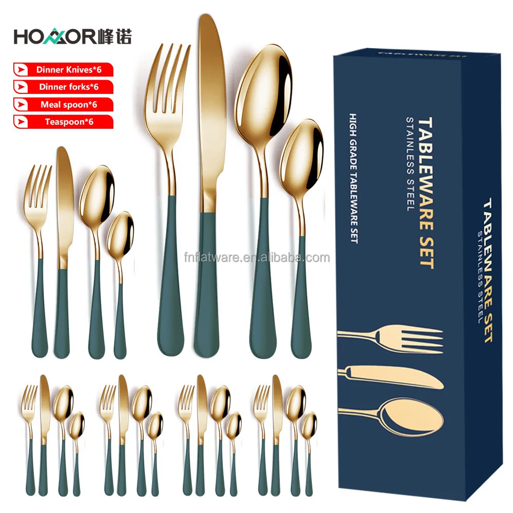 Elegant Wedding Gold Cutlery Set Cutlery Sets Luxury High Quality ...