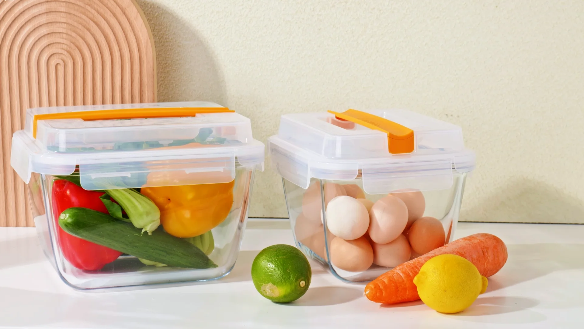 Essie On The Go Extra Large High Borosilicate Glass Gallon Food Storage ...