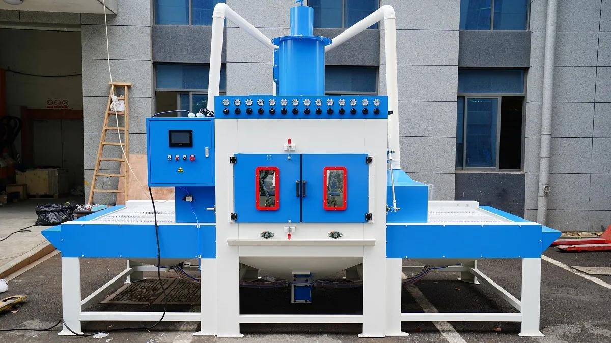 Automated Conveyor Belt Sandblasting Systems Automatic Sand Blasting ...
