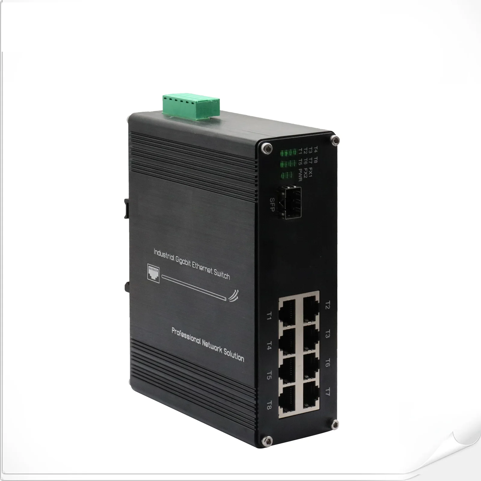 8-port Rj45 Poe+ With 1-port 100base Sfp 48~57vdc Mit Unmanaged Poe ...