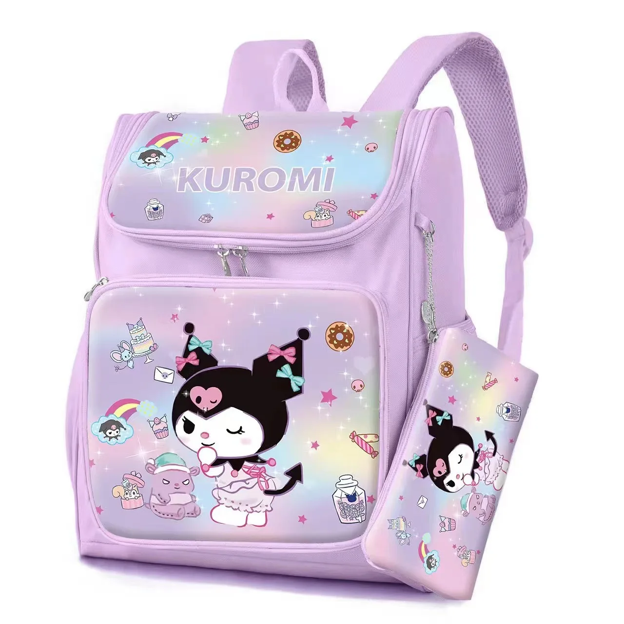 New Kuromi Series Cartoon Student Backpack Kitty Kuromi Anime Student ...
