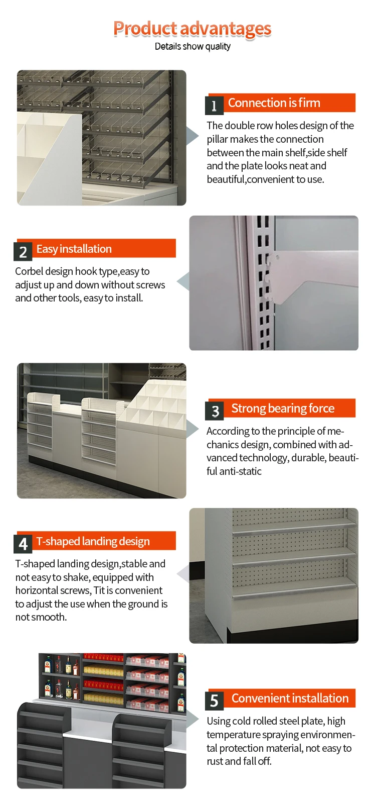 Wholesale Multifunctional Supermarket Checkout Counter Cash Desk ...