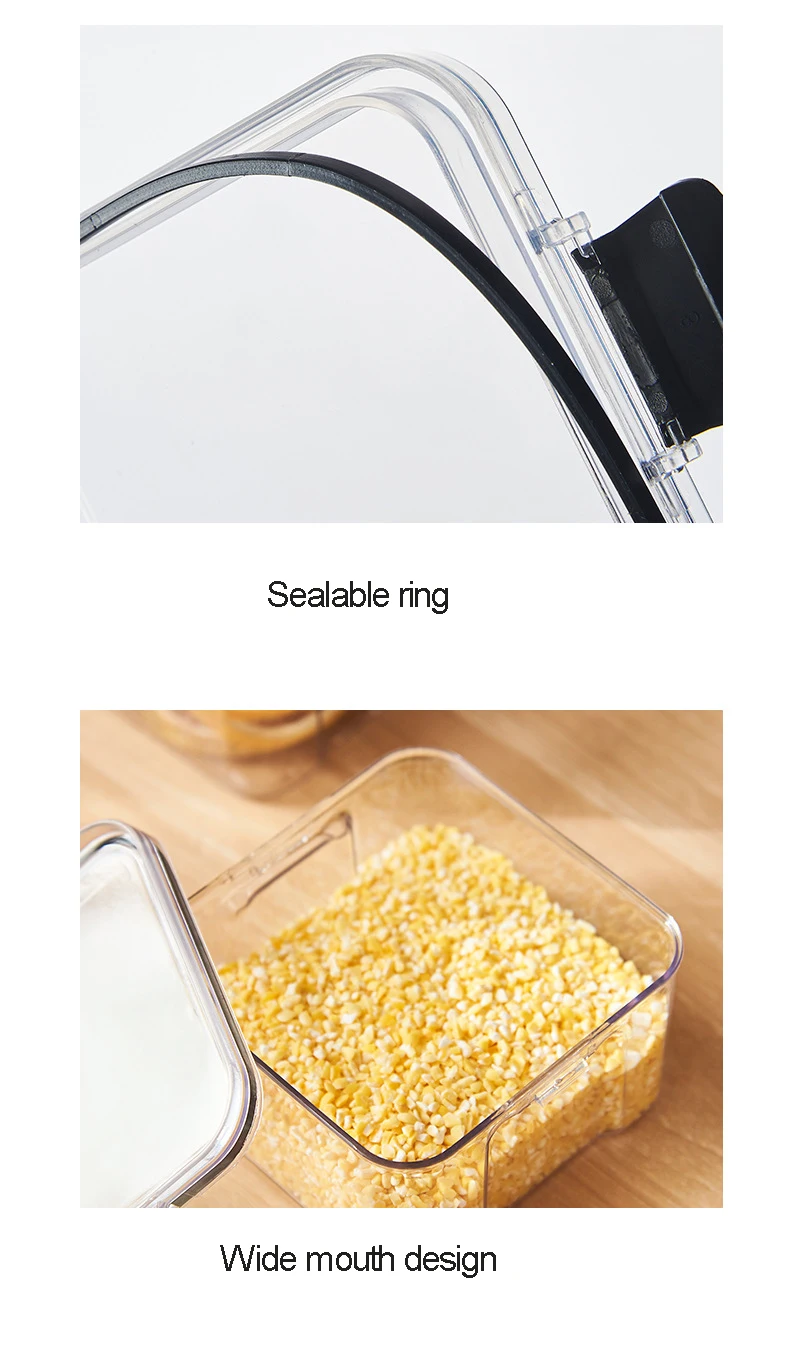 Clear Plastic Airtight Food Storage Container – 0-1L Kitchen Fridge Jar