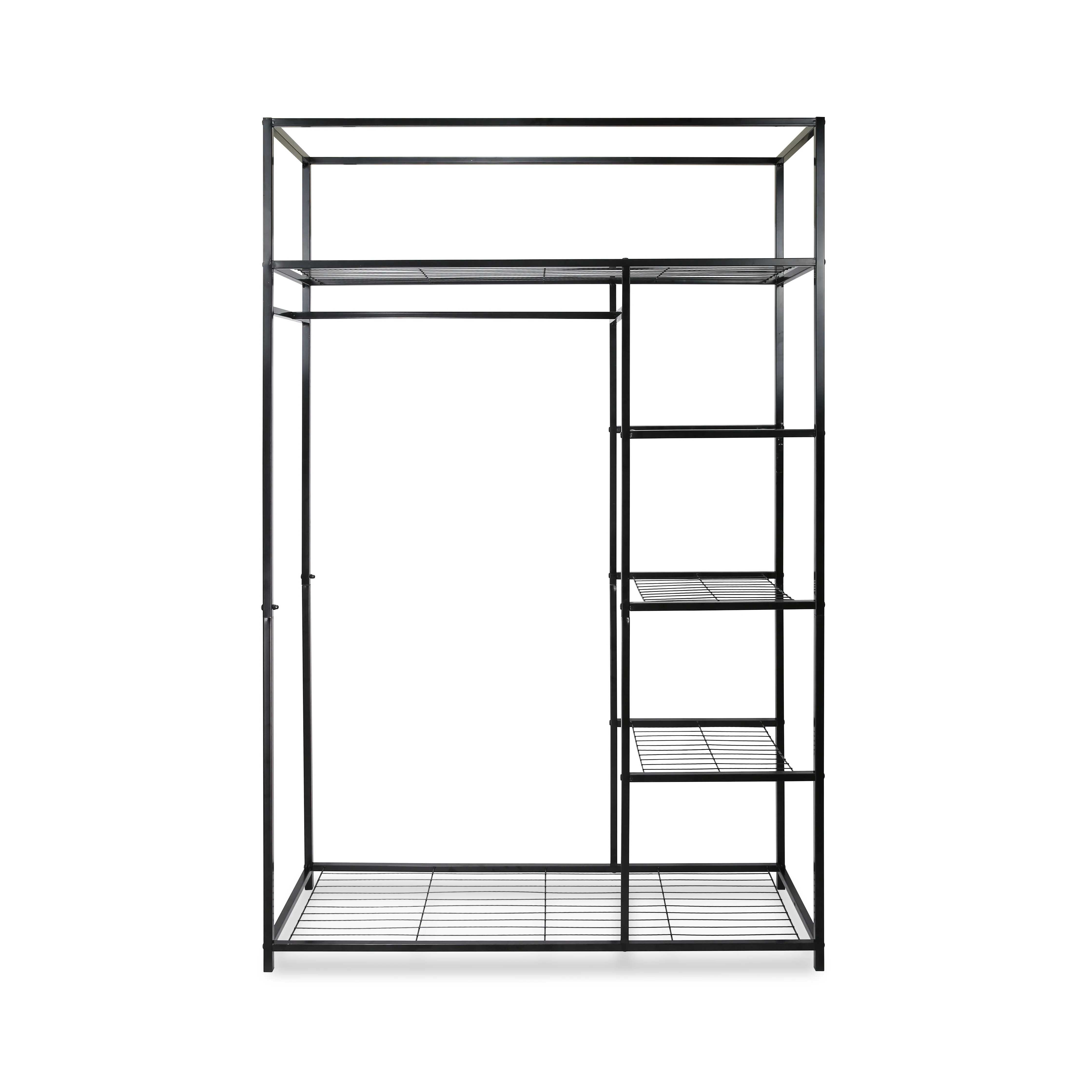 Modern Bedroom Furniture Portable Metal Wardrobe Closet Rack Shelving ...