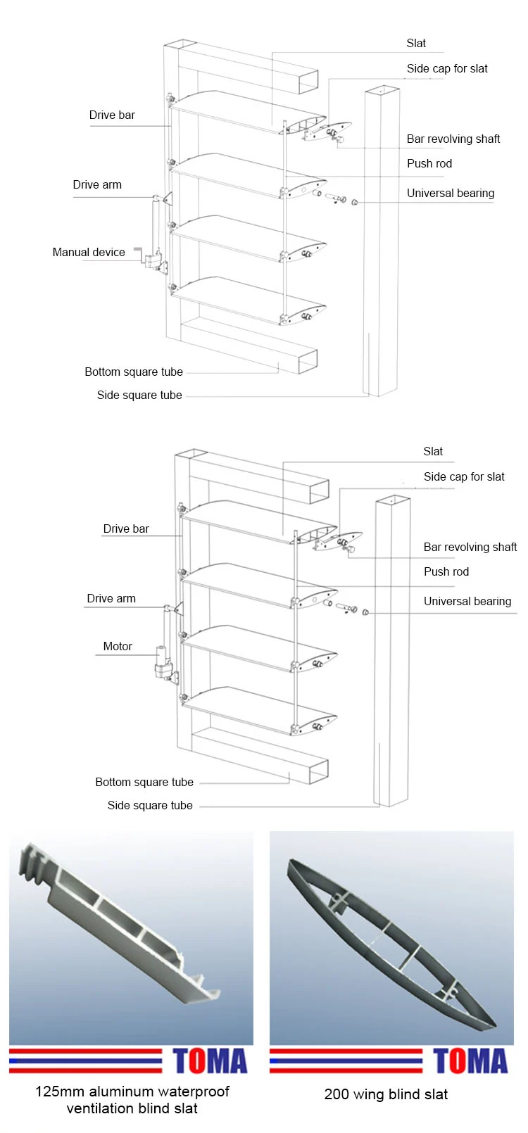 TOMA Aluminum Swing Louvers - Durable & Stylish Solutions