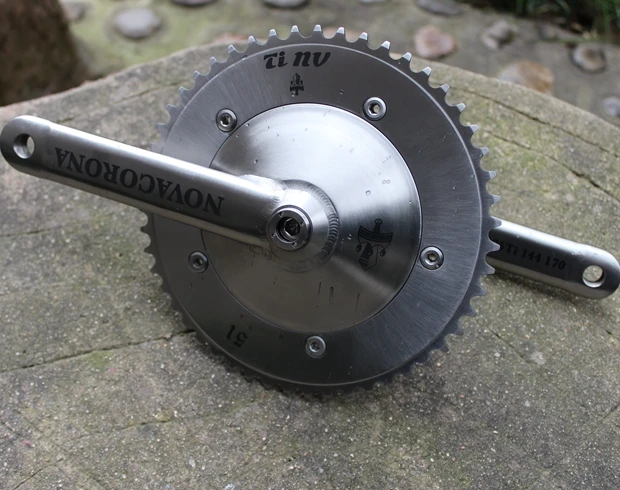 Titanium CNC crankset Titanium track bike crankset titanium track bike ...