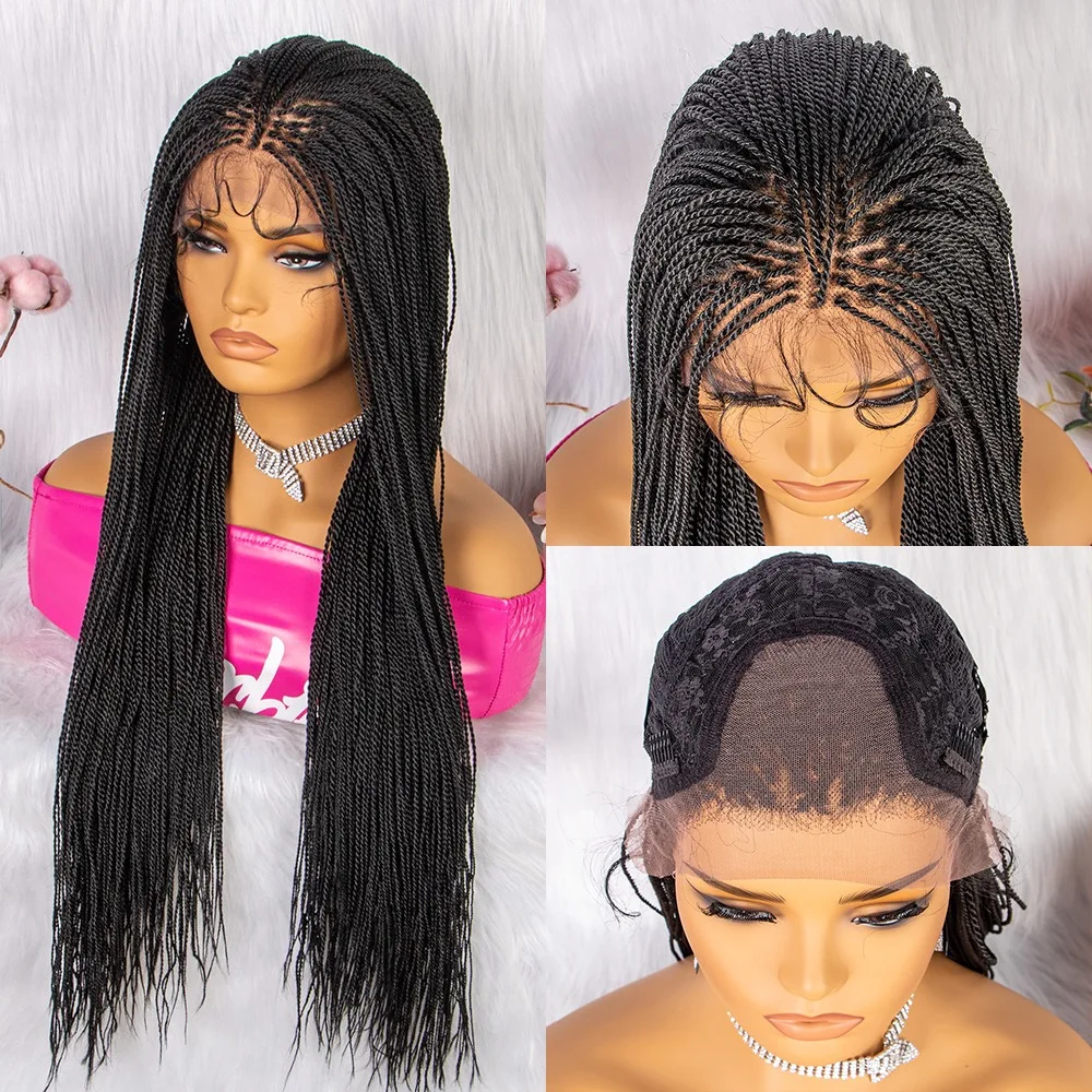 Jennifer Twist Braided Wigs Knotless Synthetic Lace Front Wigs 28 ...