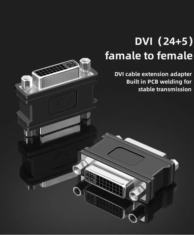 Dvi Extender Straight Connector Dvi (24+5) High-definition Adapter Dvi ...