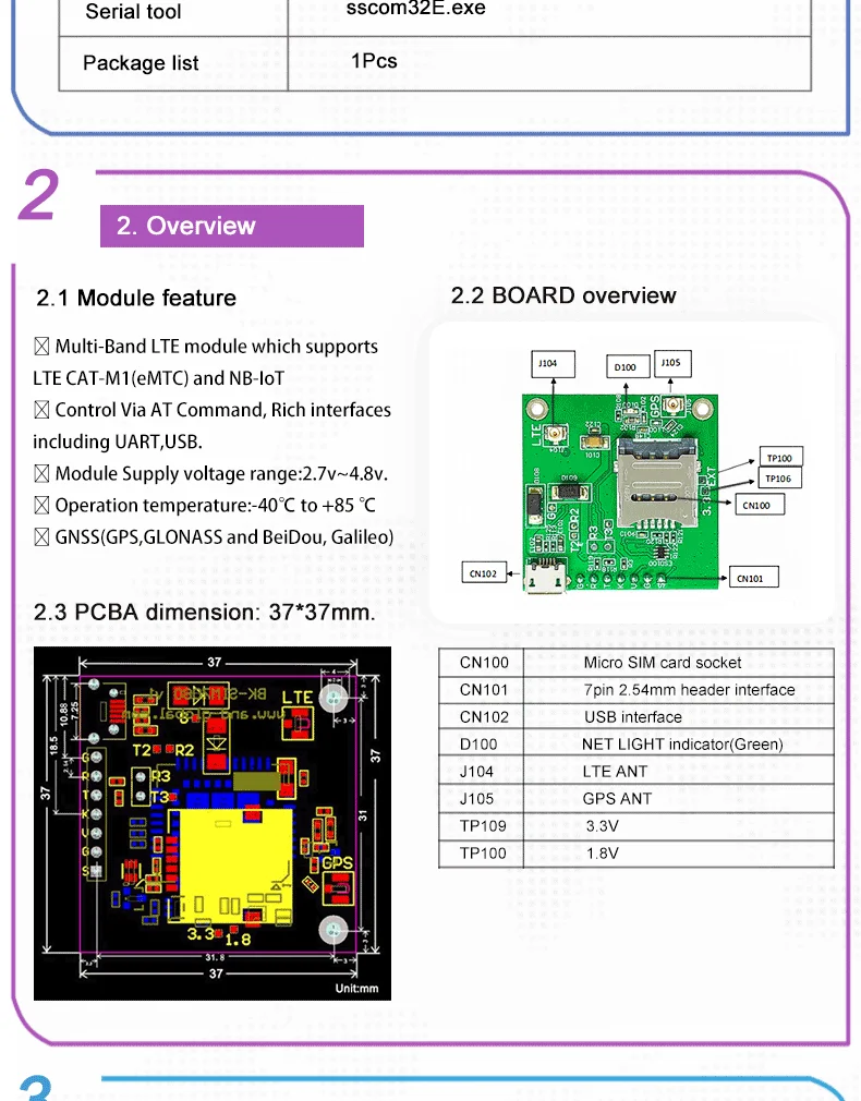 SIM7080G Nb-Iot Cat-M Breakout Kit - Global Frequency Bands
