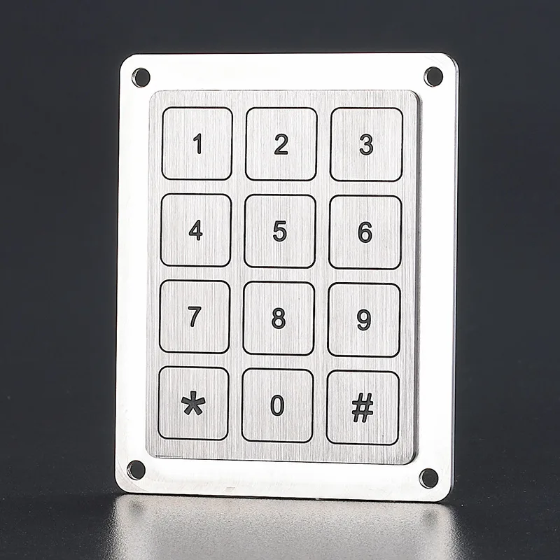 Customized IP68 Waterproof 12 key Piezo Contact Stainless Steel Metal ...