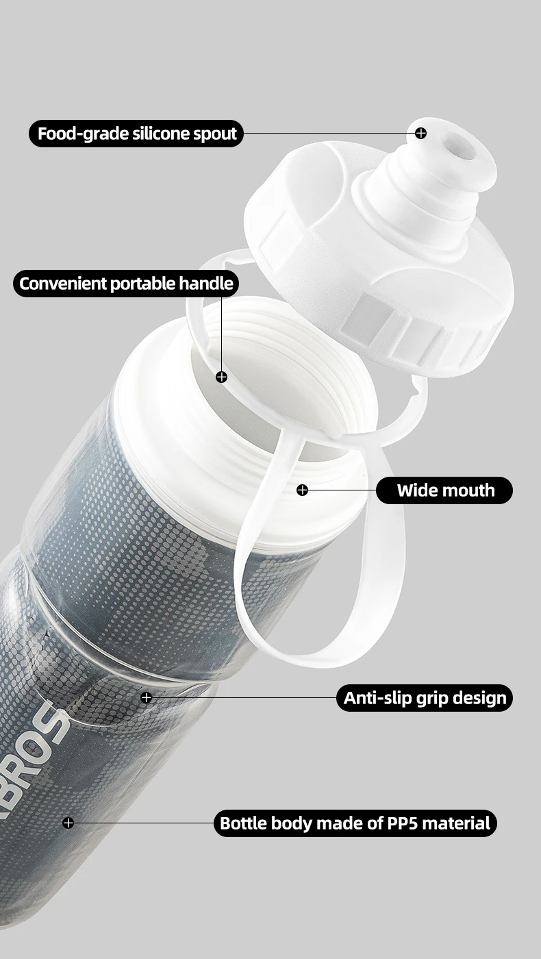 ROCKBROS 750ml Sports Water Bottle - BPA Free & Durable