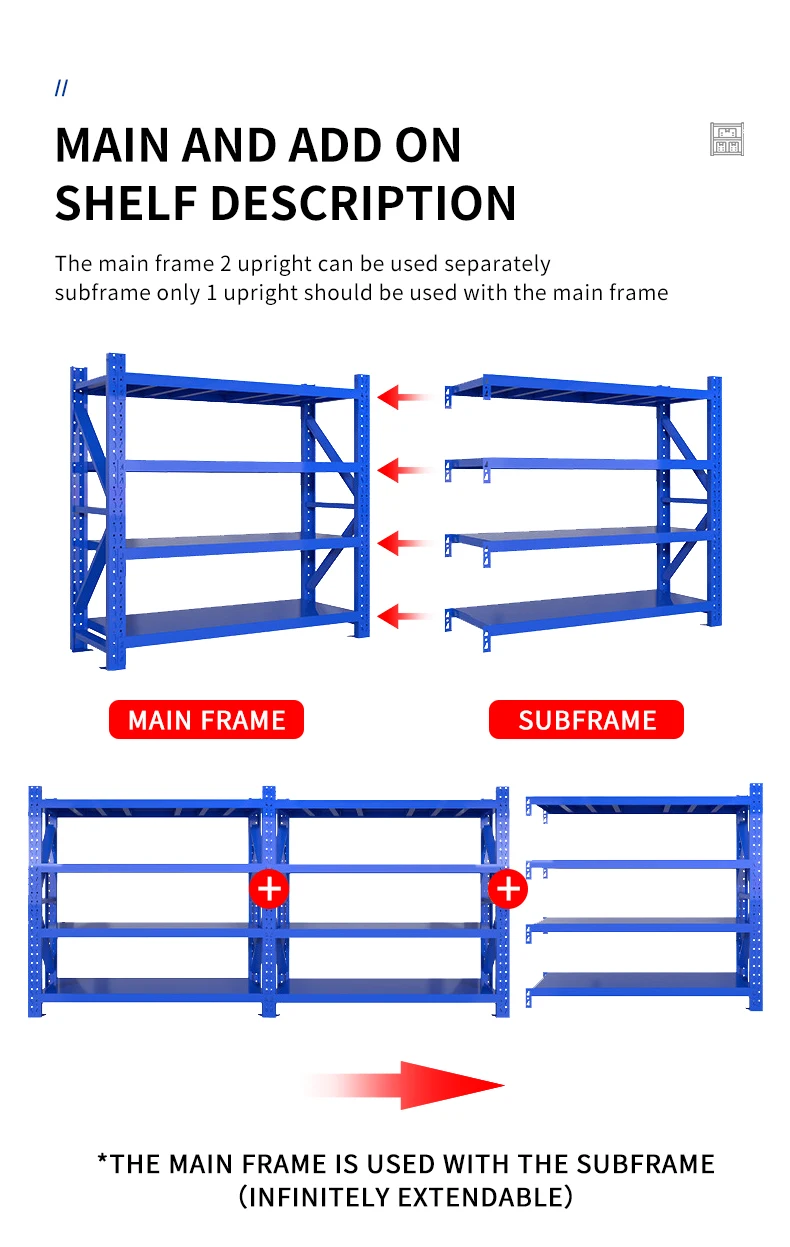Industrial Warehouse Storage Rack Shelf Heavy Wholesale Supermarket ...