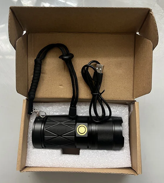 Powerful 10000 Lumens Long Range White Flashlight Waterproof Zoom Torch ...