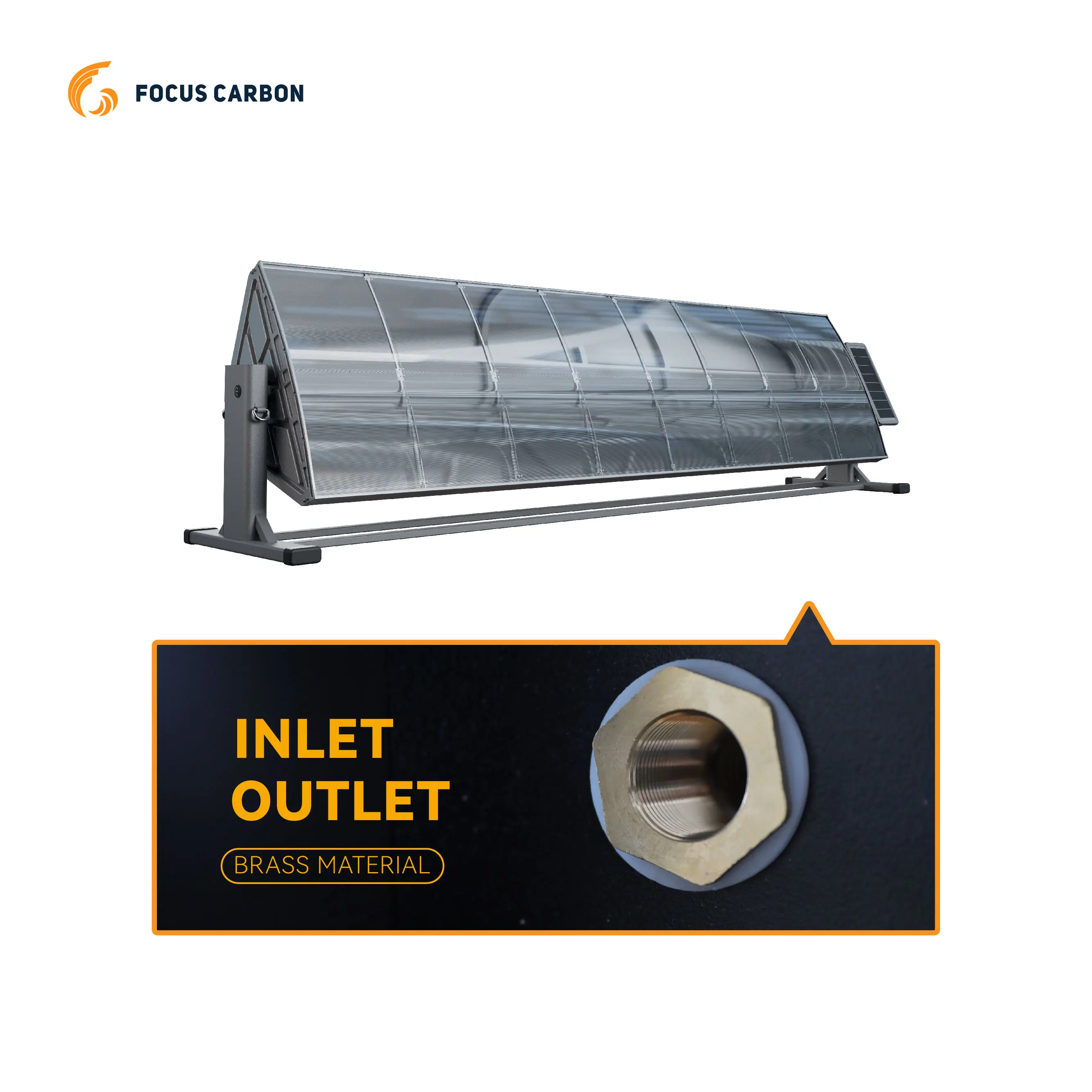 Focus Carbon High Performance Concentrated Solar Power Parabolic Trough ...