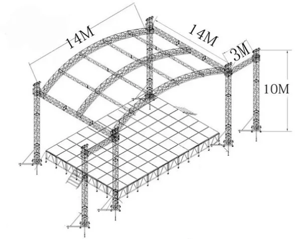 Aluminum Goal Post Lift Lighting Truss Tower Display System Wall ...
