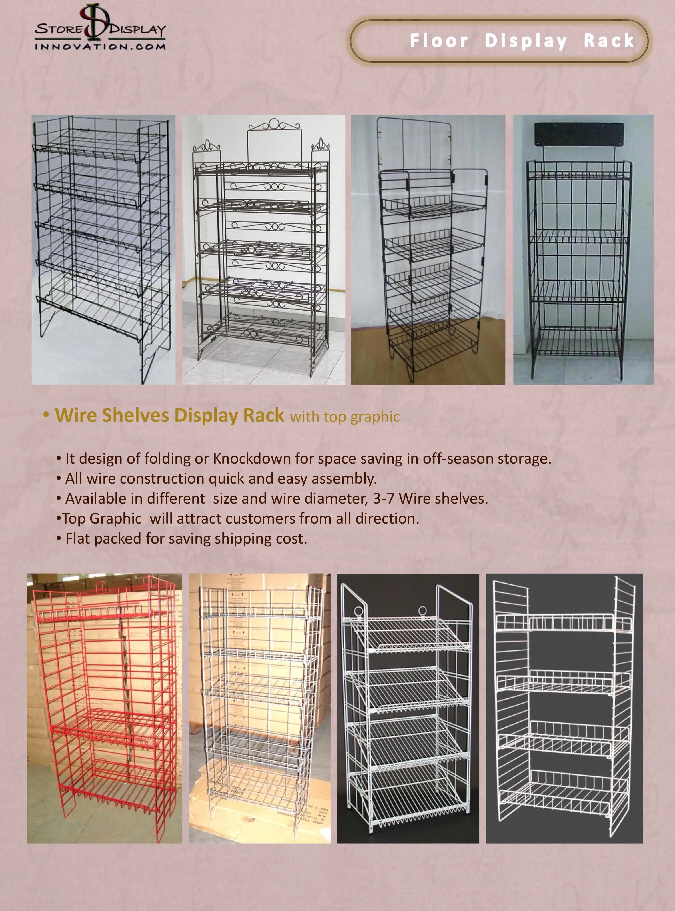 SDI Wire Shelves Display Rack - Eco-Friendly & Durable