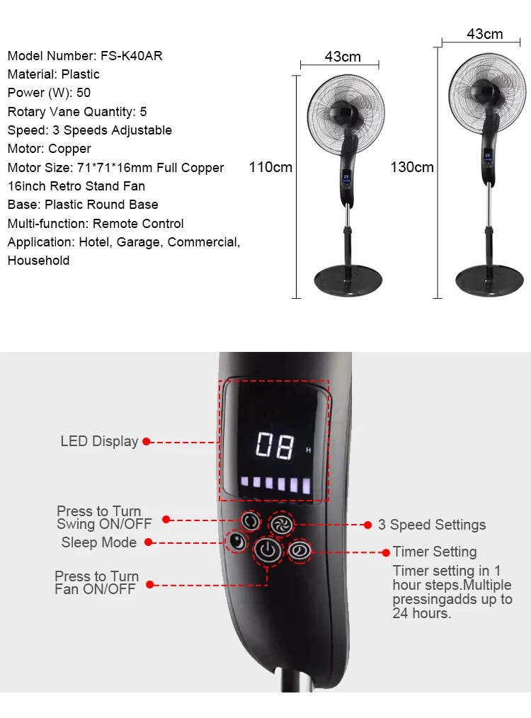 K-air Dc Fan Stand Air Cooler Floor Electric 18 Inch Bladeless ...