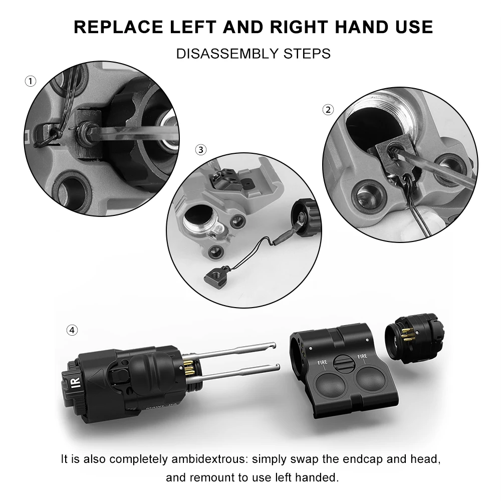 MAWL-C1+ Laser Aiming Device Clone with RED VIS, IR, & White Light for ...