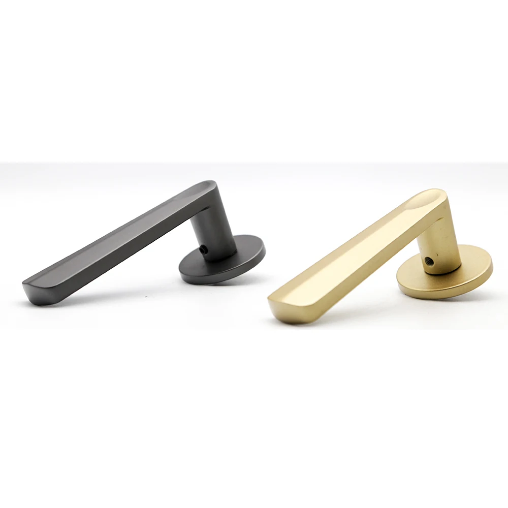 Euro Style Modern Simple Bedroom Aluminum Alloy Split Door Lever Handle ...