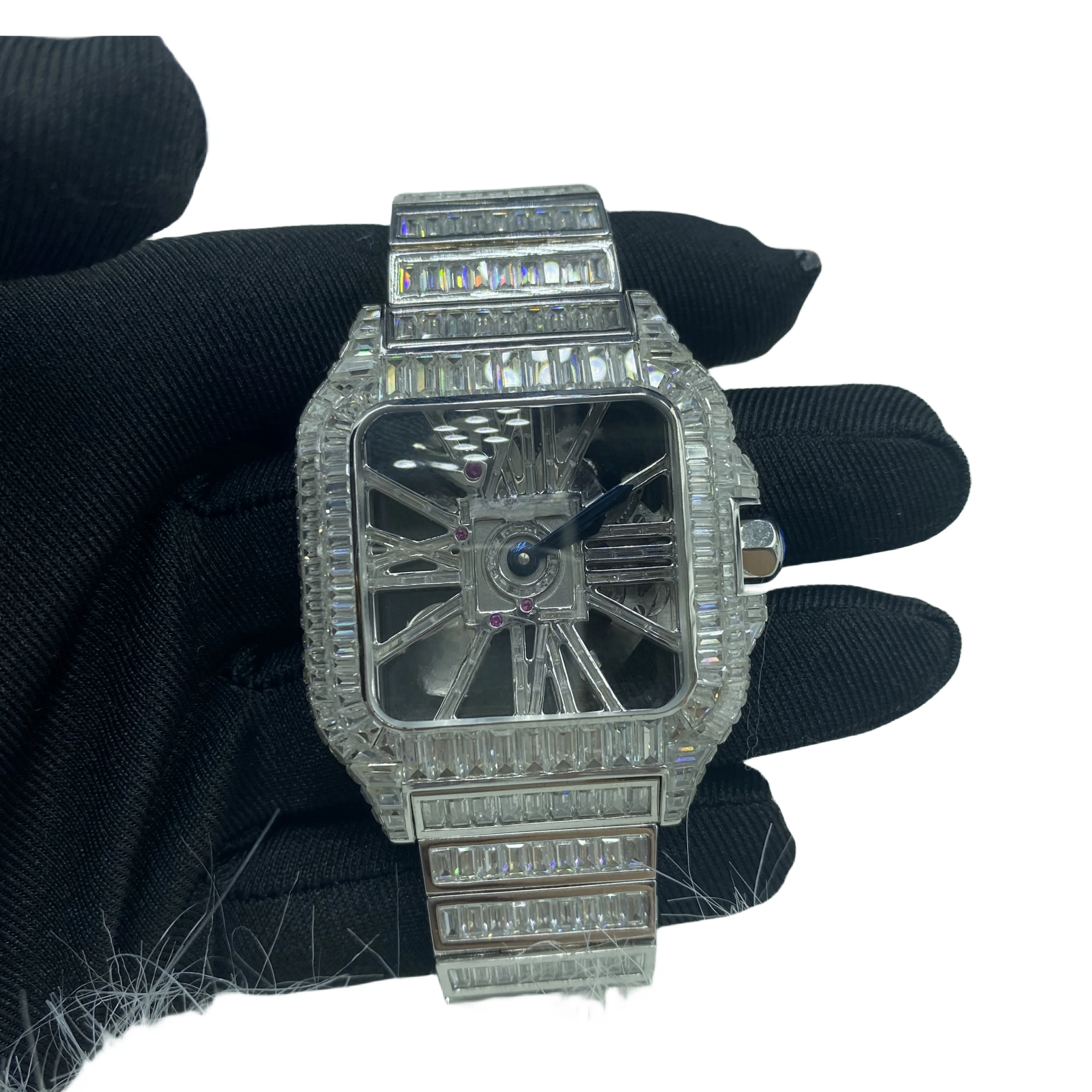 Fully Iced Out Moissanite Diamond Iced Out Hip Hop Watch For Men Wrist ...