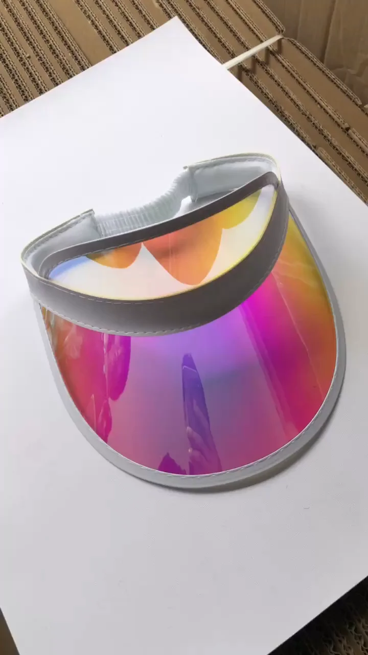 Fashion Laser Iridescent Mirrored Uv Protection Outdoor Hat Caps ...