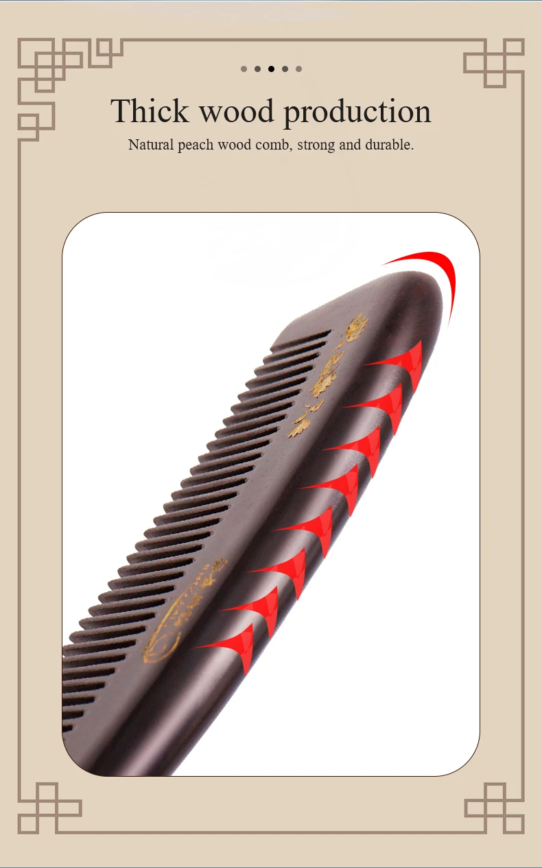 Golden Sandalwood Hair Chinese Wooden Pilling Width Teeth Combs Making ...