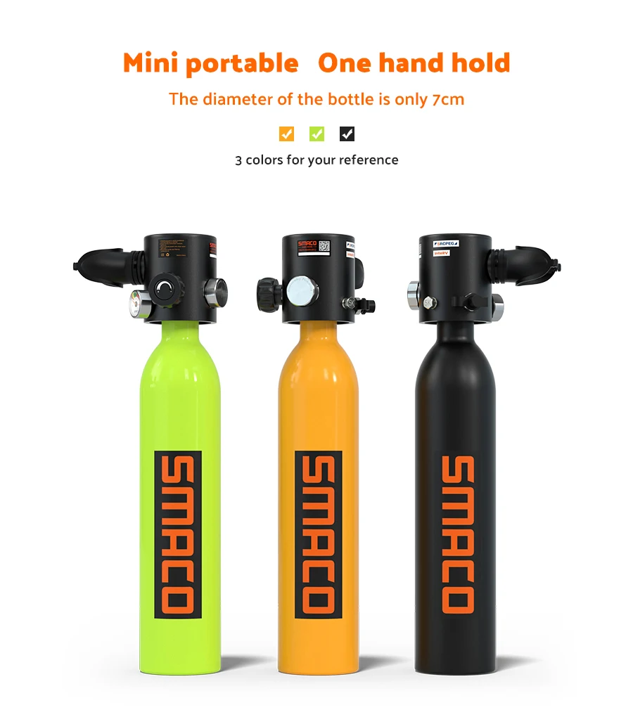 SMACO Mini Dive AQUABREATHER S500 D Set - 12 Minutes Gear