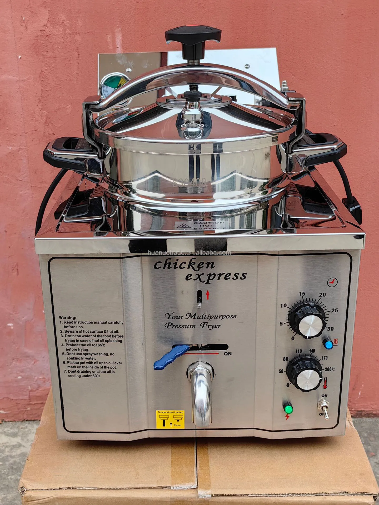 16L Chicken Potato Chips Frying Machine Commercial Kitchen Electric ...