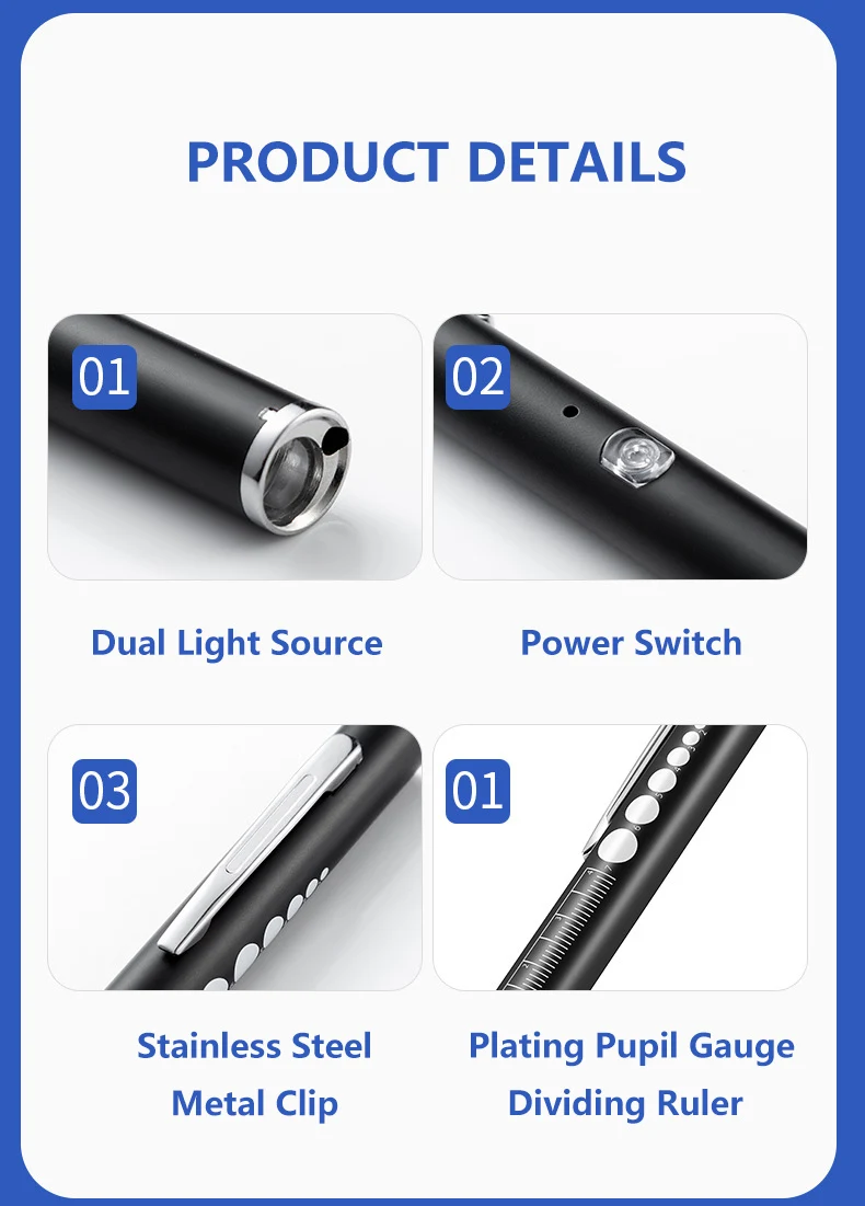 Medical Flashlight - Rechargeable LED Pen Light for ENT