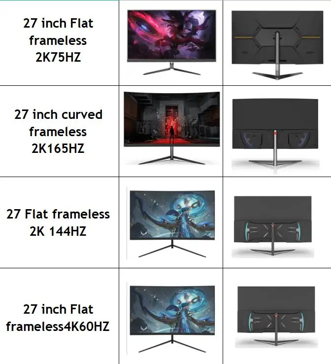 Hopestar Monitor - 32 Inch Gaming with 144hz Curved Screen