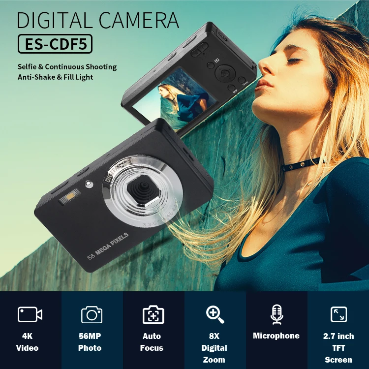 20X Digital Zoom FHD 1080P AF Compact Camera for Teens