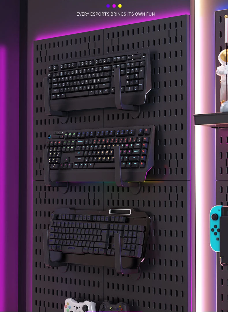 Peg Board Display Organizer Wall Mounted Modular Gaming Pegboard with ...