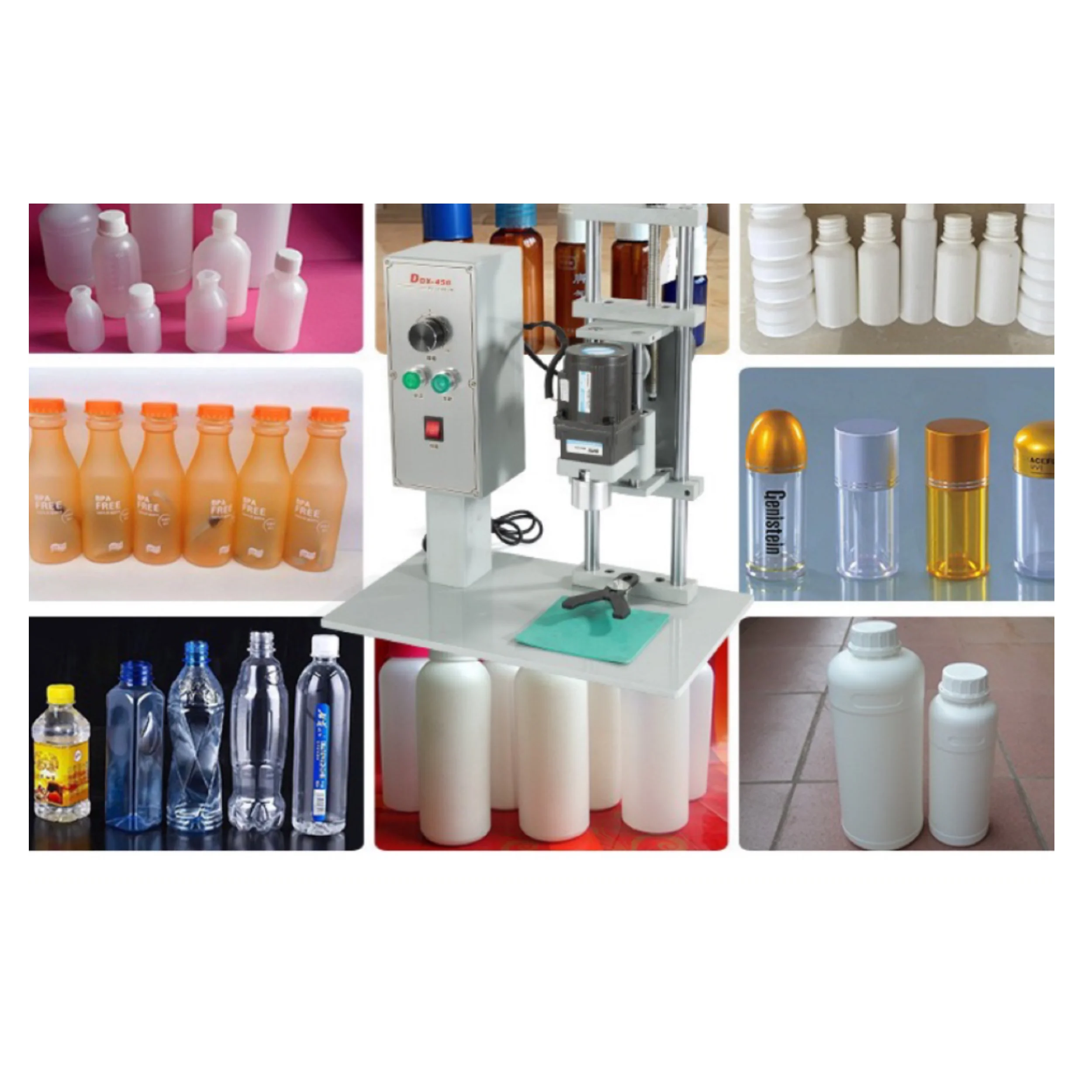 Semi-auto Desktop Electric Bottle Lock Capping Machine Closing Machine ...