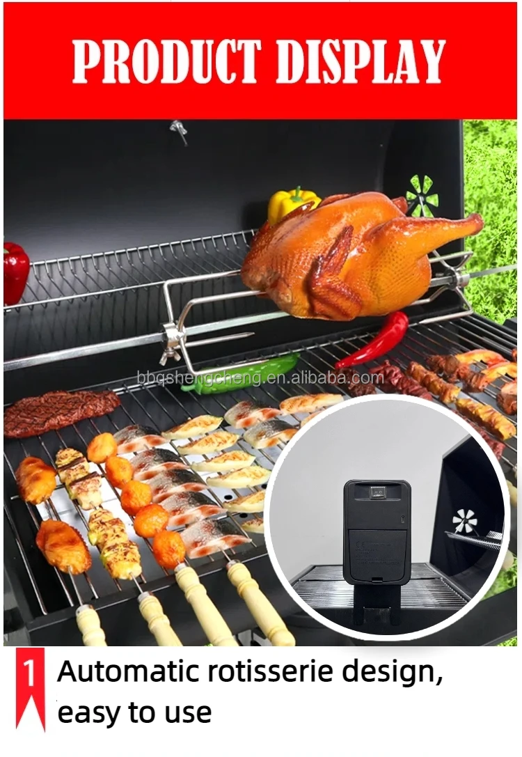 Wholesale Barrel Oil Drum Smoker Grill Chicken Rotisserie Barbeque ...