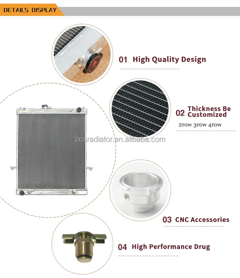 Aluminum Radiator for Nissan Patrol Y61 GU Wagon Series 3.0L 4.2L 2001 ...