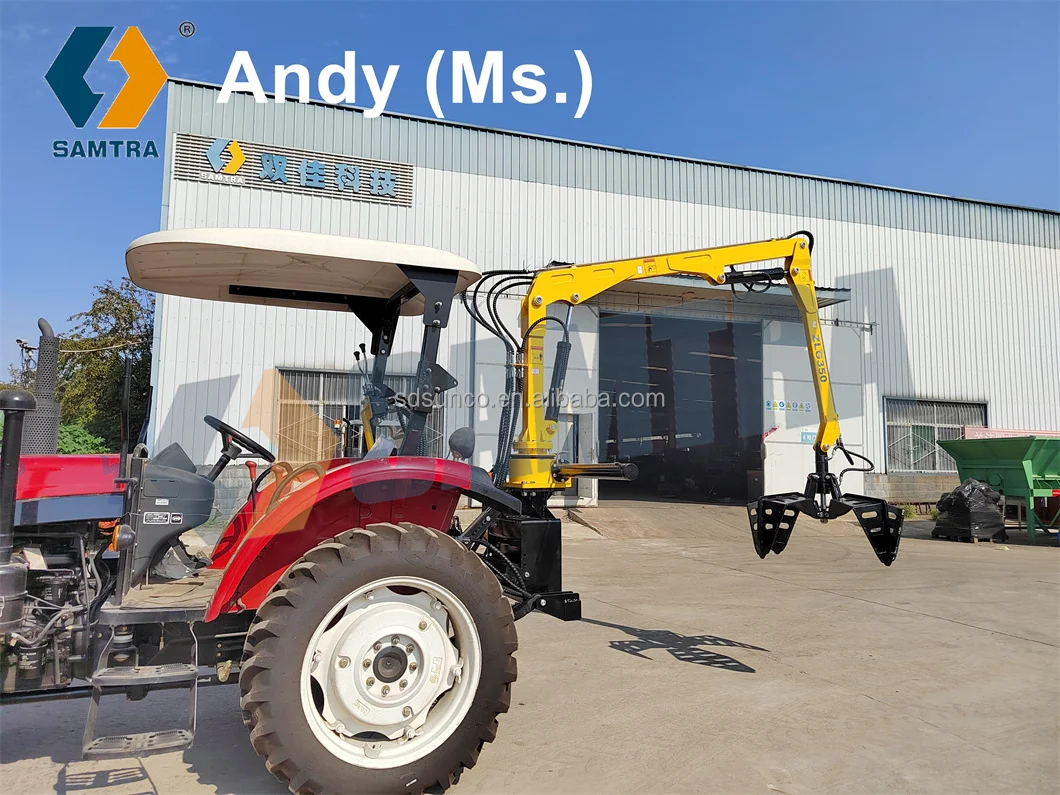 Tractor PTO Driven Hydraulic Arm Crane Grabber for Palm Oil Harvesting