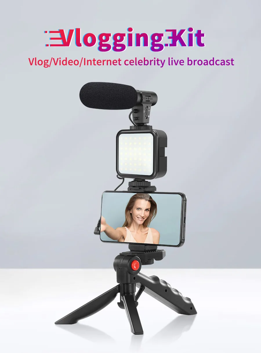 Smartphone Vlogging Kits Wireless Remote Control Set Led Video Light ...