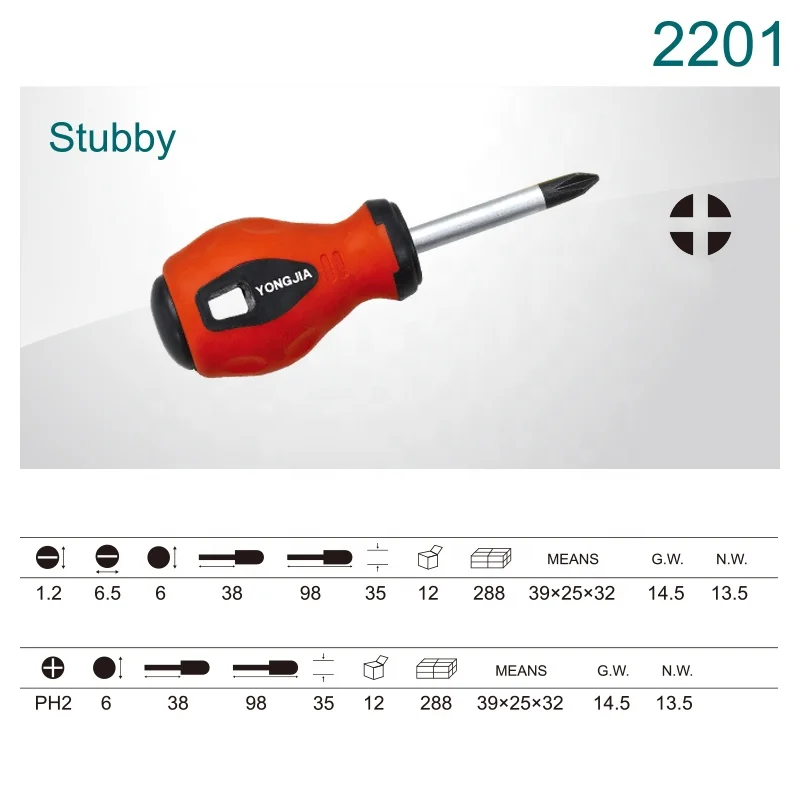 Flat Slotted PH Head Professional Screw Driver Soft Cushioned Grip ...