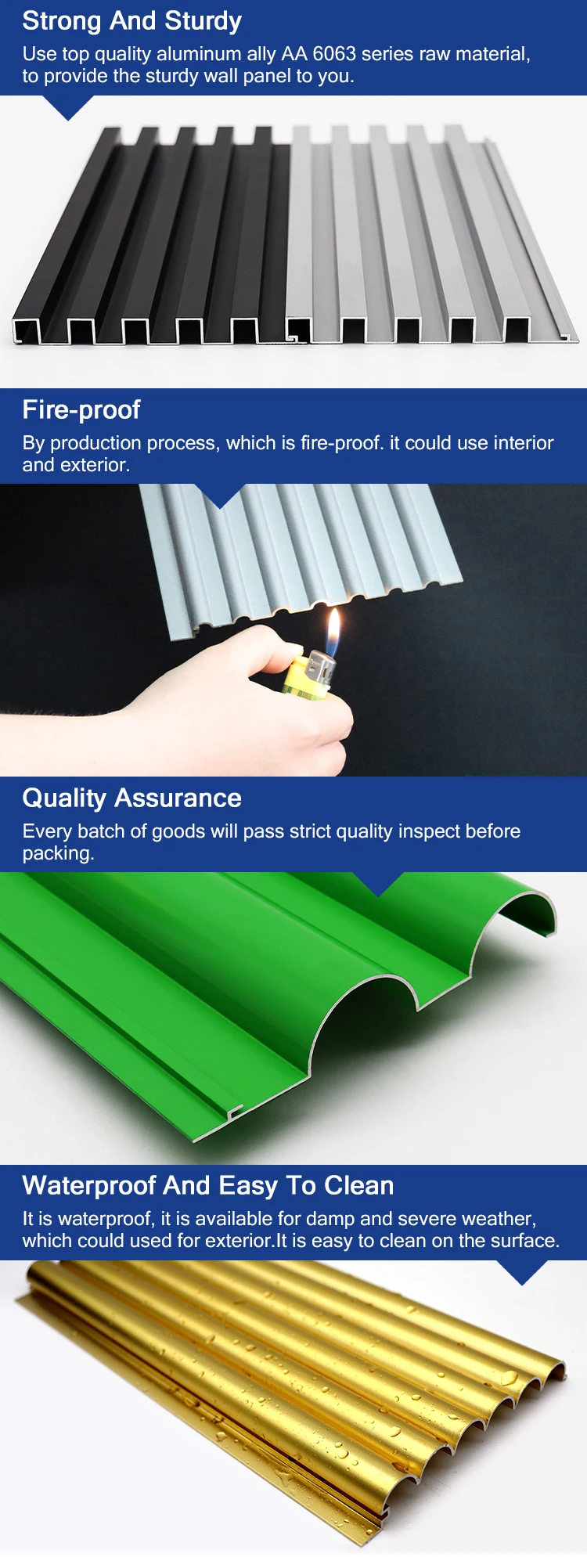 3D Design Aluminium Cladding Profile Great Wall Panel Board for ...