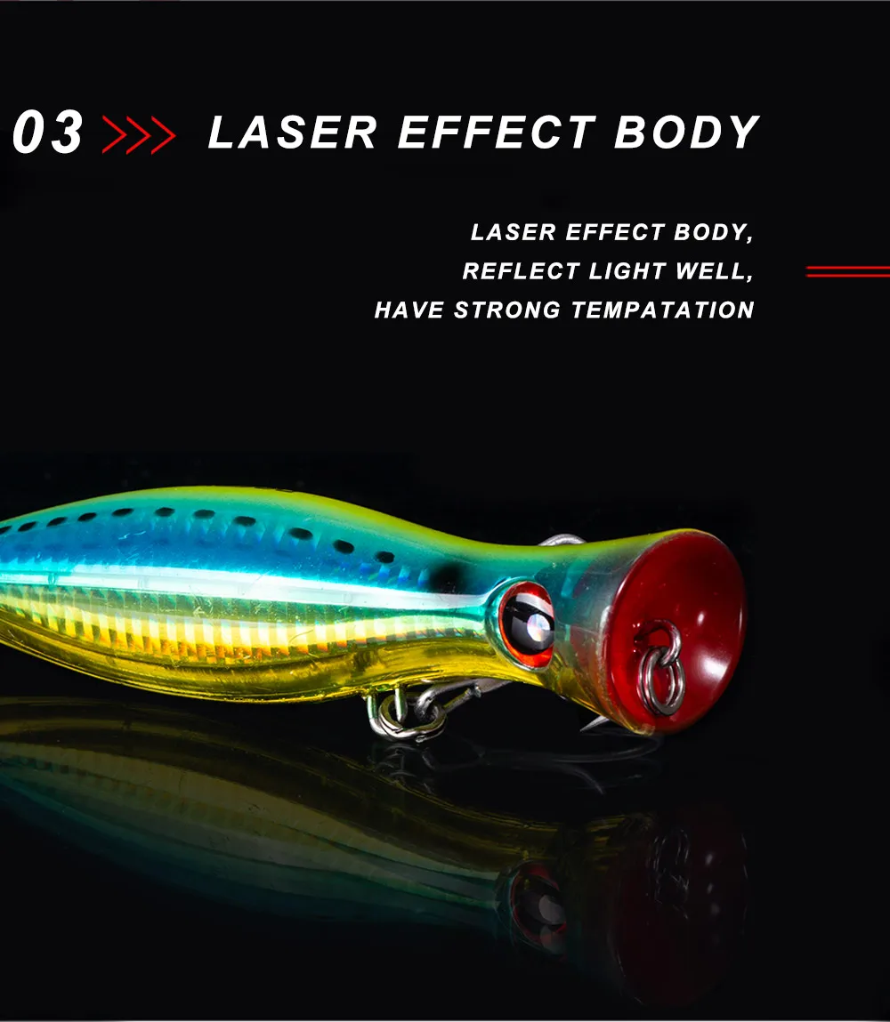 NOEBY NBL 9602 Poppers - Topwater Lures for Sea Fishing