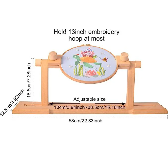 Hands-free Wooden Cross Stitch Stand Holder for DIY Craft Sewing