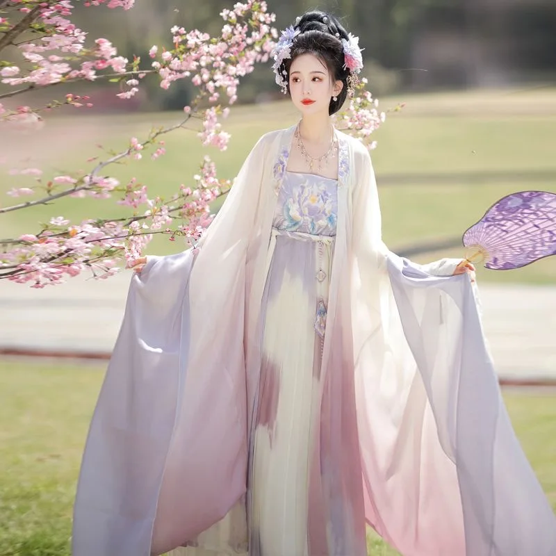 Sunny Hanfu Pleated Skirt With Large Sleeves Traditional Chinese ...