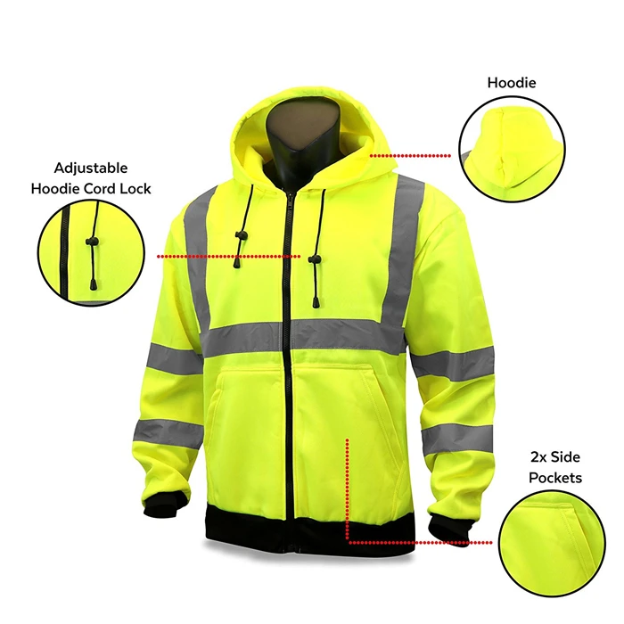 Traffic Road Work Wear Construction Security High Visibility Reflective ...