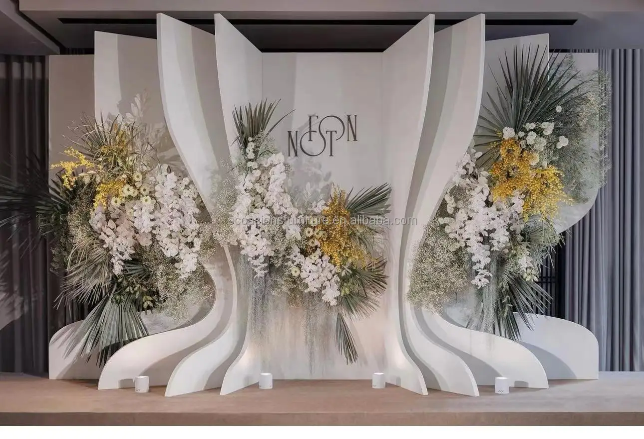 Customized PVC Wedding Backdrop - Modern Stage Decor
