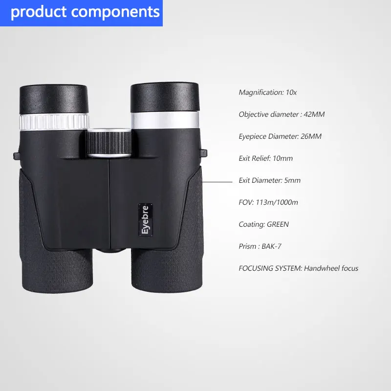 Eyebre Jz 10x42 High Resolution Imagery Concert Or Hunting Binoculars Waterproof Rain-proof ...