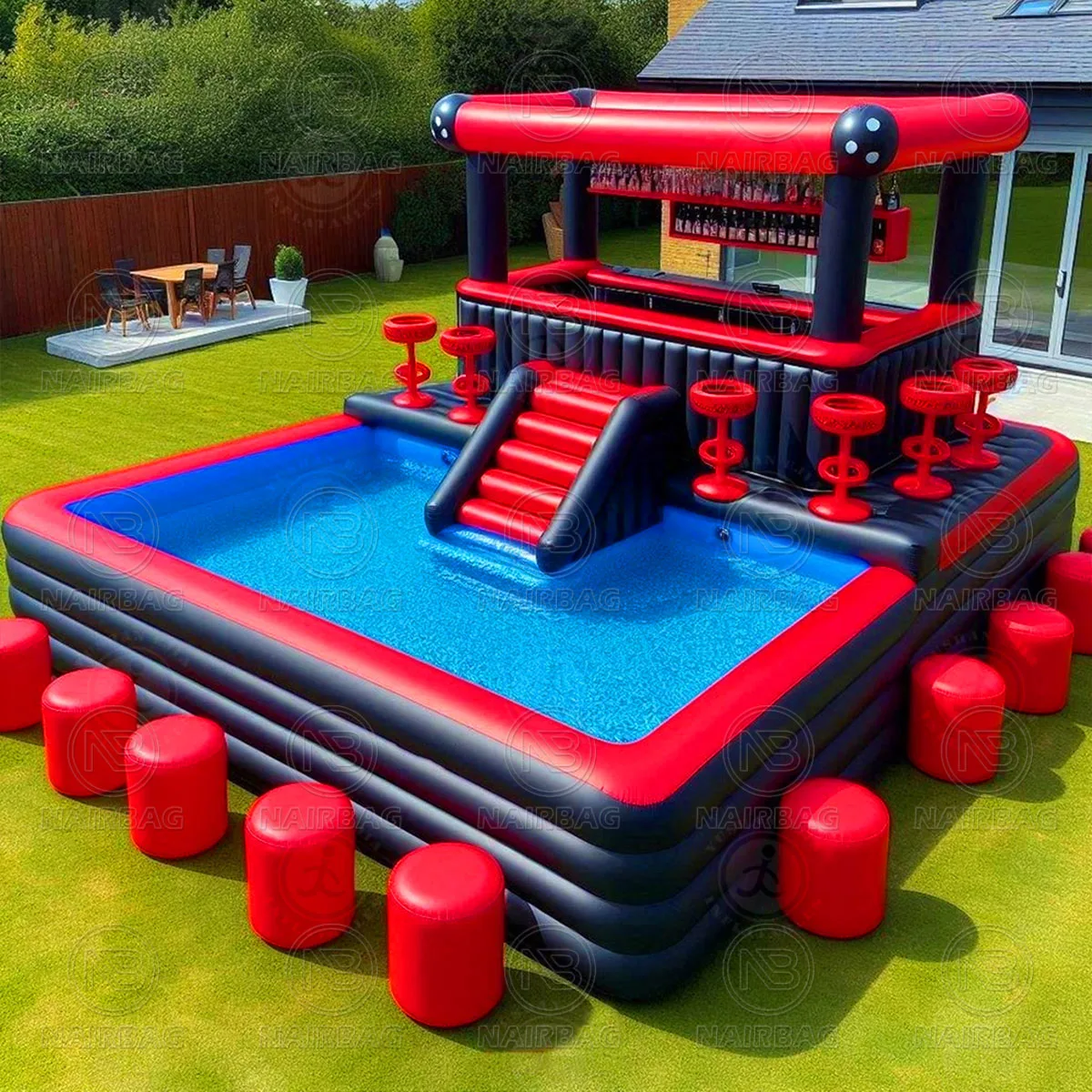 Outdoor Backyard PVC Pool Inflatable Bar for Parties