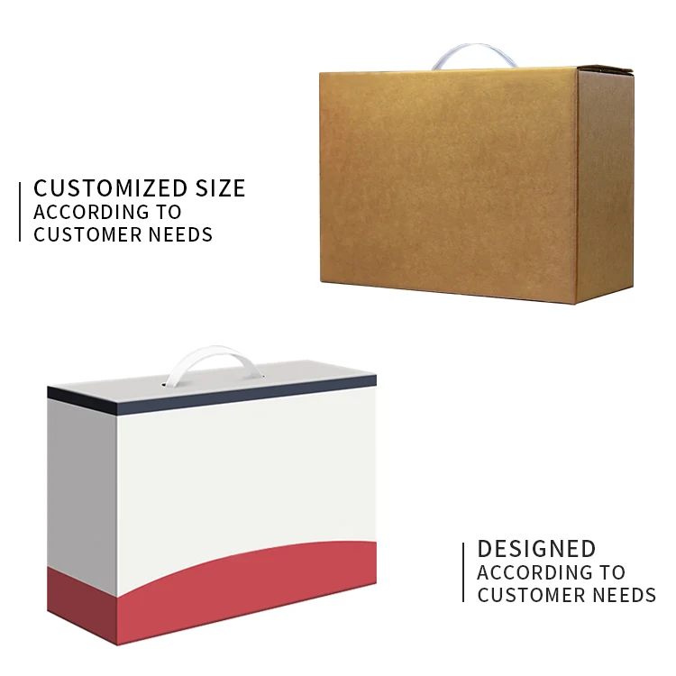 Customized Color Printed Carton Cardboard Buckle Portable Paper Box For ...