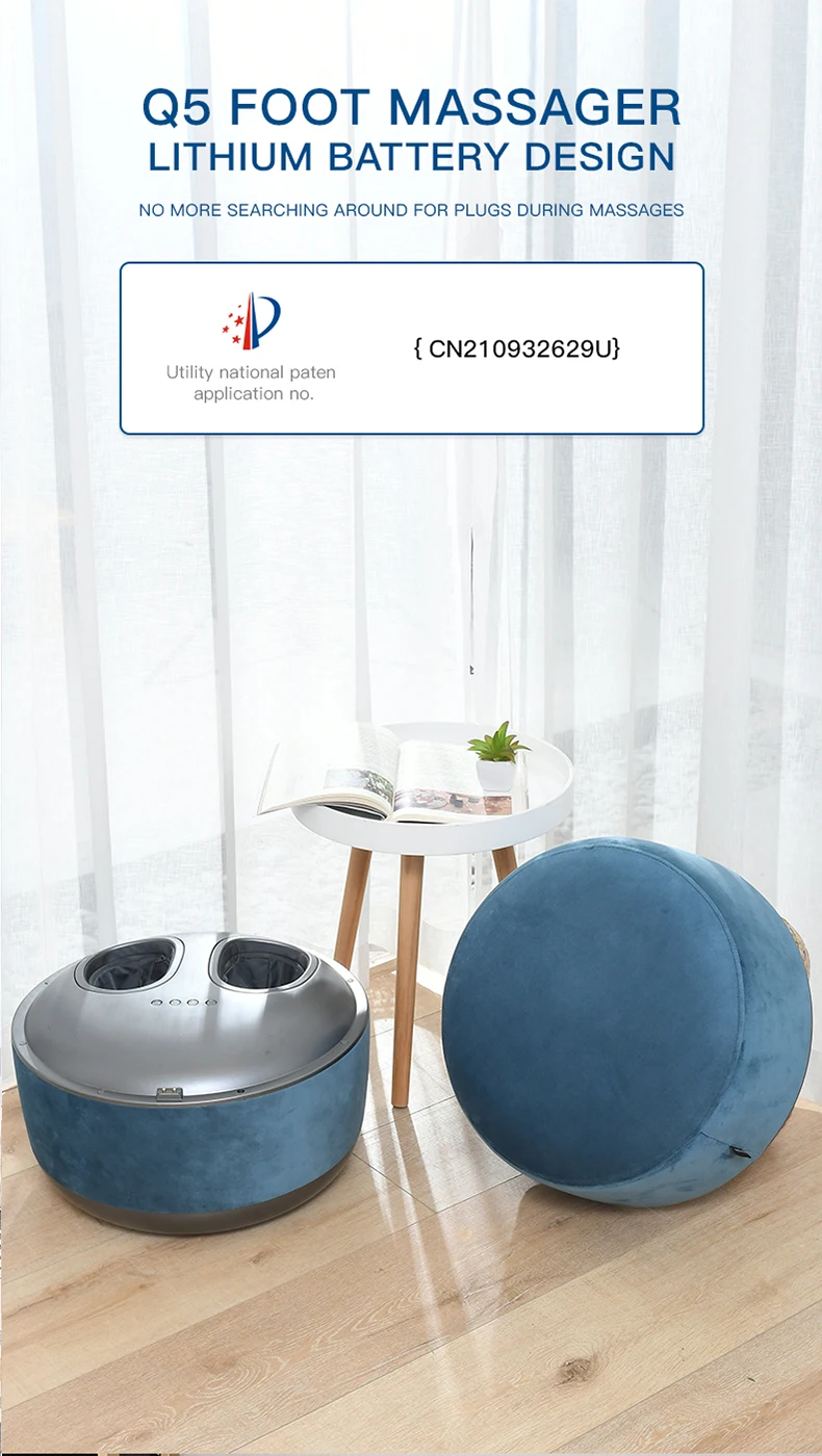 Foot Stool Round Pouf - Wireless Shiatsu Foot Massager