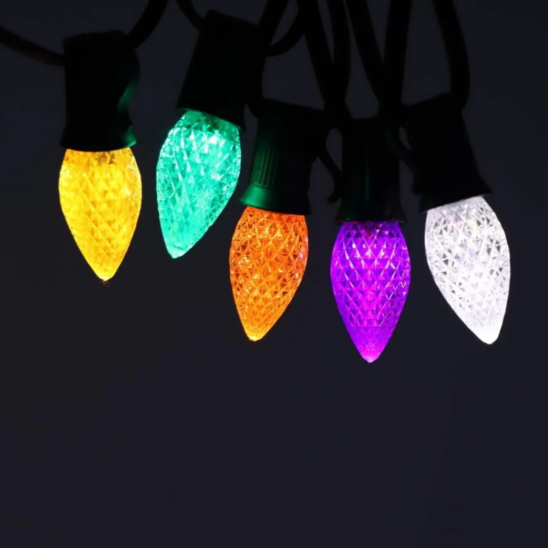 Outdoor Residential LED C7 Replacement Faceted Lights